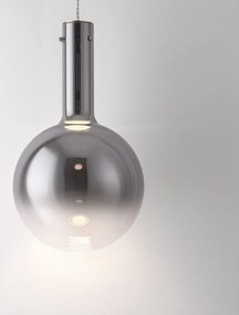 Šedé skleněné LED stmívatelné závěsné svítidlo ø 25 cm Nostos – Nova Luce