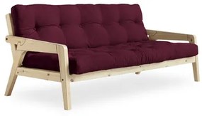 sofa GRAB by Karup - 100*200 cm natural (přírodní) + futon bordeaux 710