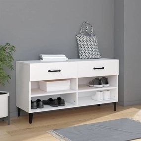 Botník Bílý 102 X 35 X 55 Cm Kompozitní Dřevo - Kouřový dub