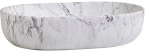 Cerano Deno, keramické umyvadlo na desku 590x410x145 mm, imitace mramoru, CER-CER-428440