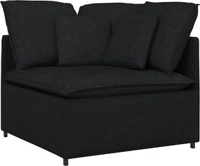 Modulární pohovka s polštáři textil černá 3321239