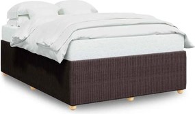 Rám postele bez matrace tmavě hnědý 140 x 190 cm textil 3284938
