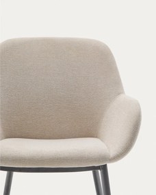 Krémové čalouněné jídelní křeslo Konna – Kave Home