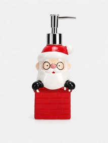 Sinsay - Vánoční keramický dávkovač mýdla ve tvaru Santa Clause v komíně - červená