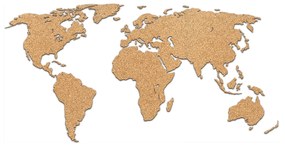 Korková mapa světa - korek 4 mm / 136×68 cm