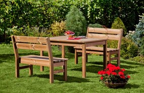PROWOOD Dřevěný zahradní Nábytek SET M4 - stůl + 2 x lavice