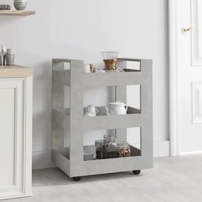 Kuchyňský vozík betonově šedá 60 x 45 x 80 cm kompozitní dřevo - Default Title