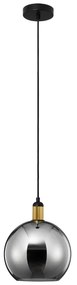 OnaDnes -20% Kouřově šedé skleněné závěsné světlo Nova Luce Mirro 25 cm