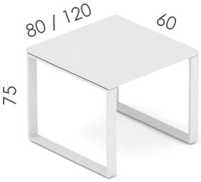 Konferenční stůl EPIC, 80/120cm, ocelová podnož O