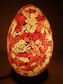 Stolní  lampa ART EGG- červeno/bílá