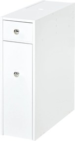 HOMCOM Koupelnová skříňka se 2 šuplíky a horním prostorem s víkem pro umyvadlo a sprchu 17x48x58 cm Bílá | Aosom
