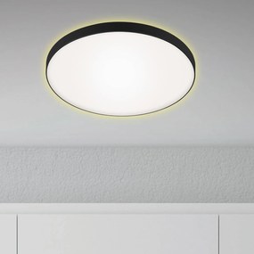 LED stropní svítidlo Flet s podsvícením, Ø 35,5 cm