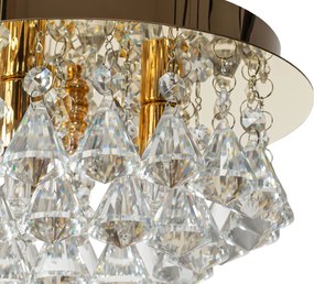 Toolight - Křišťálová závěsná svítilna G9 3x40W APP1038-C, zlatá, OSW-06821