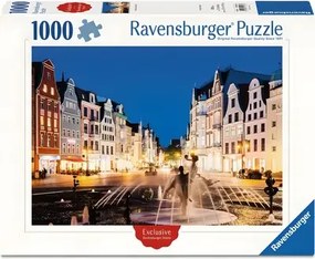 RAVENSBURGER Puzzle Rostock v noci / 1000 dílků