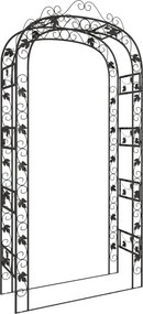 Zahradní oblouk černý 116 x 45 x 240 cm ocel 319350