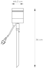 Lucide 14868/05/30 - LED Venkovní lampa ARNE-LED 1xGU10/5W/230V černá IP44