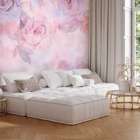 Fototapeta Náladové růže - růžové abstraktní květiny v romantickém stylu