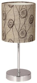 Candellux | Stolní lampa EMILY 1xE14/40W/230V béžová/lesklý chrom | CA0758