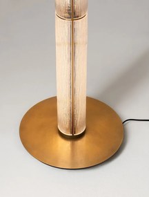 Kovová LED stojací lampa v mosazné barvě se skleněným stínidlem (výška 165,5 cm) Gloree – Nova Luce