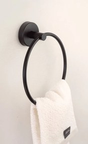 Sanela - Nerezový držák ručníků, povrch černý matný