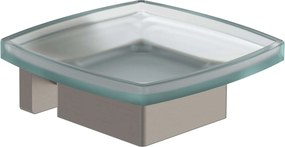 Villeroy & Boch Elements Striking - Mýdlenka s držákem, sklo/matný kartáčovaný nikl TVA15202000064