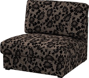 Potah na neskládací křeslo IKEA Kivik barva hnědá látka pletený vzor, vzorované