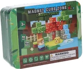 WIKY Stavebnice Magnet Cube Zone - Classic Forest / 48 dílků / Plast /
