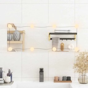 Nástěnné zrcadlo s LED osvětlením 30 x 80 cm sklo obdélníkové 3189150