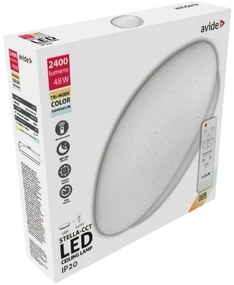 Prémiové led stropní svítidlo Avide Stella XL 49cm 48W 3100lm CCT dálkové ovládání, 3 roky