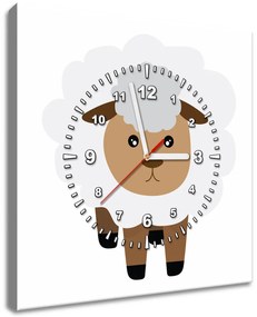 Gario Obraz s hodinami Bílá ovečka Rozměry: 40 x 40 cm