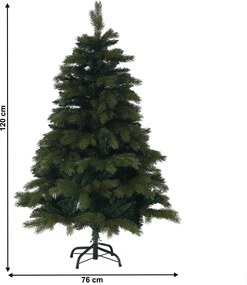3D vánoční stromek, zelená, 120 cm, CHRISTMAS TYP 9