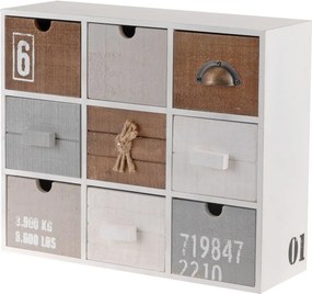 Skříňka - úložný box se 9 zásuvkami