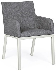 Zahradní židle newo šedo-bílá MUZZA