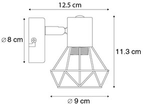 Chytré bodové světlo černé otočné a naklápěcí vč. Wifi P45 - Mosh