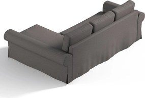 Potah na pohovku IKEA Backabro rozkládací se šezlongem barva šedá látka pletený vzor