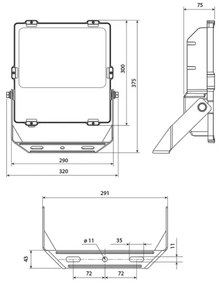 LED reflektor McLED Delta 150 150W 19500lm 4000K IP66 ML-511.721.28.0