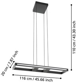 Eglo 99678 - LED Stmívatelný lustr na lanku SALVILANAS-Z LED/21W/230V 2700-6500K