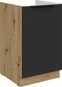 ARIA ac | dolní skříňka 50 ZL 1F dřezová | 50 cm | ANTI FINGERPRINT povrch | artisan/černá