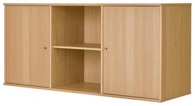 Nízká závěsná komoda v dekoru dubu v přírodní barvě 133x61 cm Mistral – Hammel Furniture