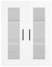 Skříň highboard lesklá bílá 69,5 x 34 x 180 cm kompozitní dřevo,  3198299