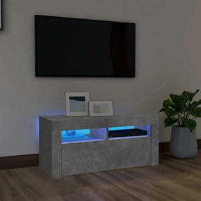 vidaXL TV skříňka s LED osvětlením 90 x 35 x 40 cm [804320] Barva: šedá sonoma