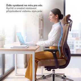 Ergonomická kancelářská židle hnědá AXIS