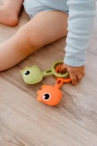 BABYTED Chrastítko Dino 2 ks / Silikon / 13 cm / 0m+