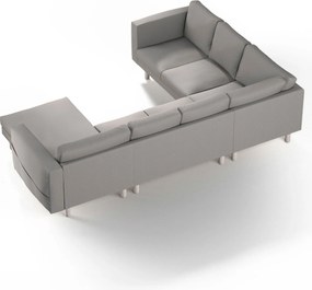 Potah na pohovku IKEA Norsborg rohová, 5-místná se šezlongem barva šedá látka pletený vzor