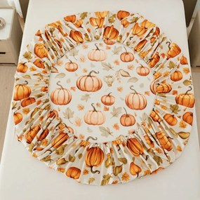 Prostěradlo z mikrovlákna AUTUMN PUMPKINS barevné 90x200 cm