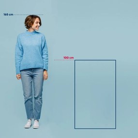 KELA Koupelnová předložka Miu směs bavlna/polyester kouřově modrá 100,0x60,0x1,0cm