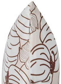 Sametový polštář motiv dýně 45 x 45 cm béžový GOURD Beliani