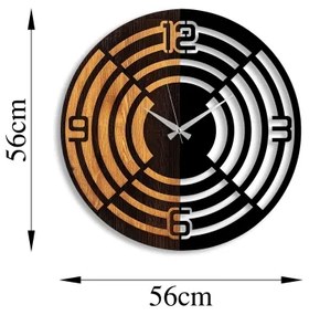 Nástěnné hodiny pr. 56 cm 1xAA dřevo/kov