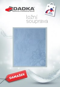 Dadka Povlečení damašek Macešky modré 140x200, 70x90 cm