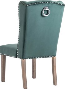 vidaXL Jídelní židle samet [287950] Barva: světle zelená